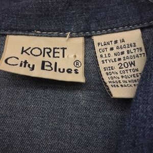 Koret | Tops | Koret City Blues Patriotic Denim Shirt Sz 2w | Poshmark